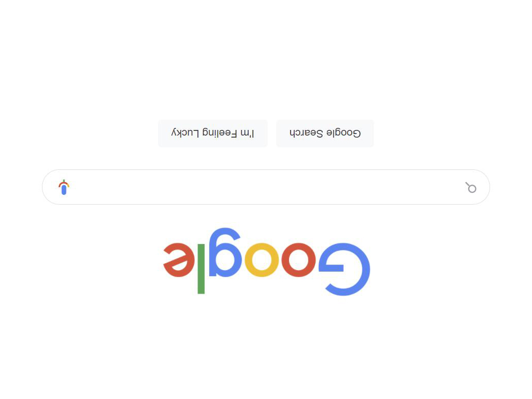 Google Upside Down — Play on elgooG